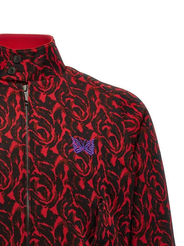 BARACUTA Long-sleeved Zipper Jacket With Logo Detail - Black