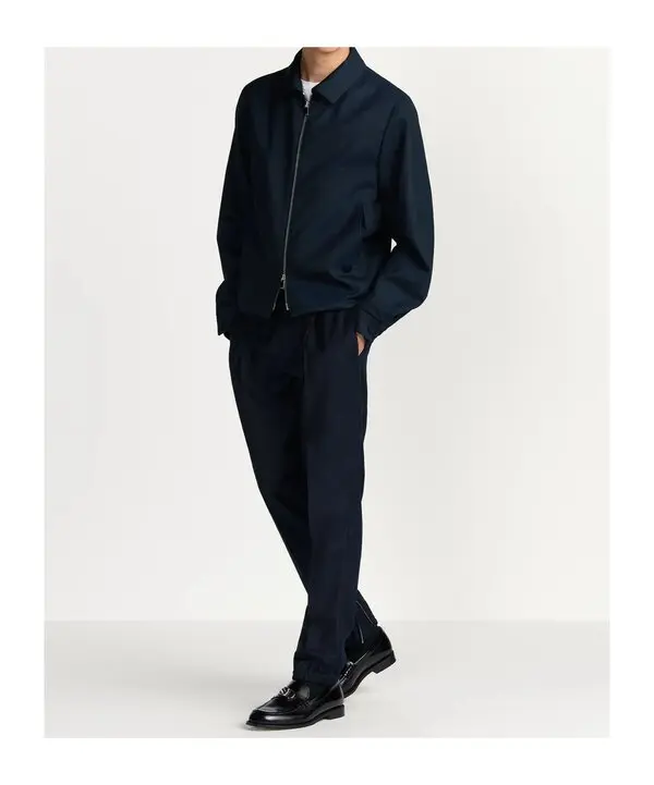Dior Zip-front Jacket With Cd Logo - Navy Blue