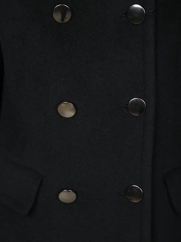 Tagliatore Double Breasted Coat - Black