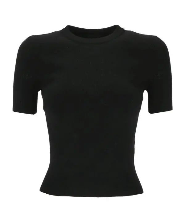 Balenciaga Bb Pattern Hole Knitted Crewneck Top