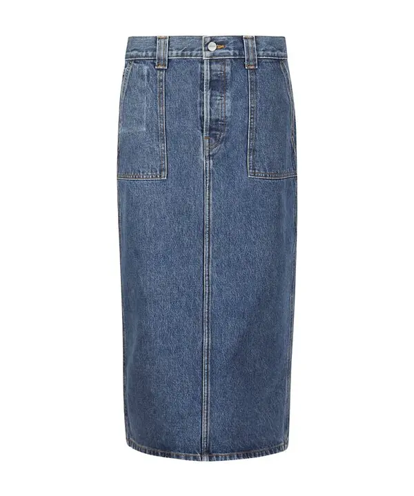 Khaite Genevieve Denim Skirt