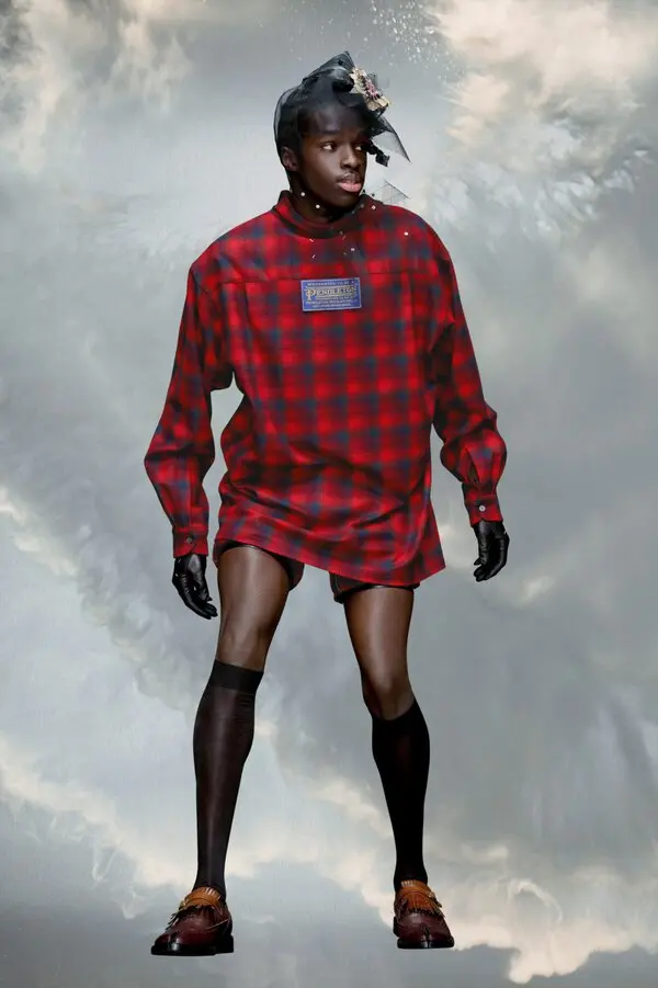 MAISON MARGIELA Pendleton Checked Oversized Shirt