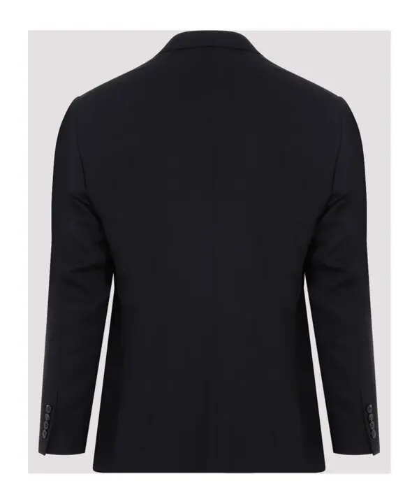 Giorgio Armani Single-breasted Virgin-wool Suit - Black