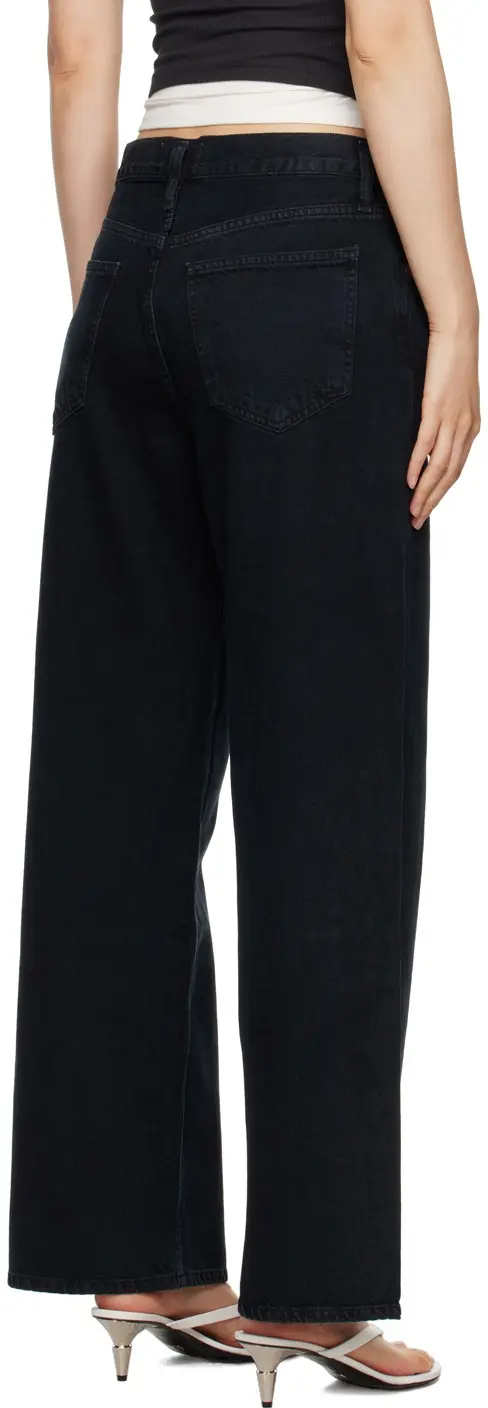 AGOLDE Slung Jeans Dark Wash Wide Leg