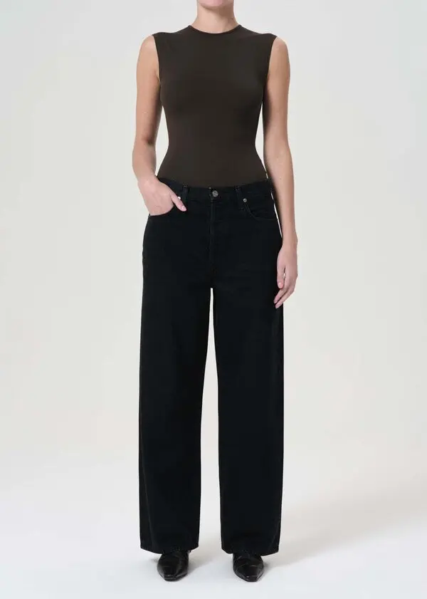 AGOLDE Slung Jeans Dark Wash Wide Leg