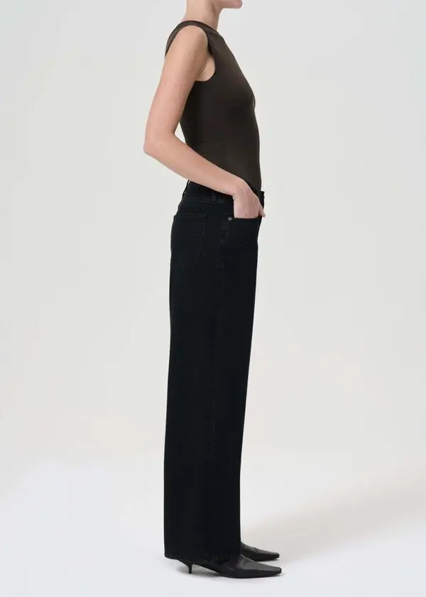 AGOLDE Slung Jeans Dark Wash Wide Leg