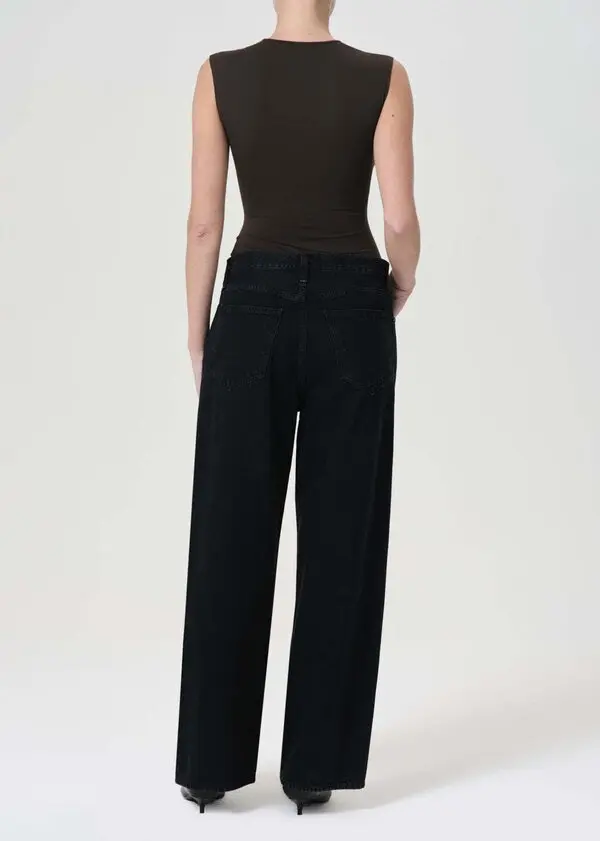 AGOLDE Slung Jeans Dark Wash Wide Leg