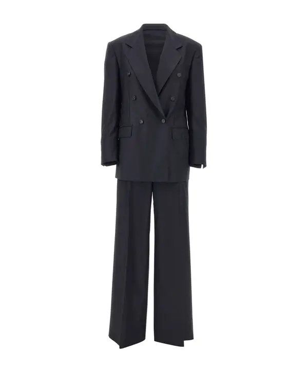 Tagliatore Pinstripe Double-breasted Suit - Black