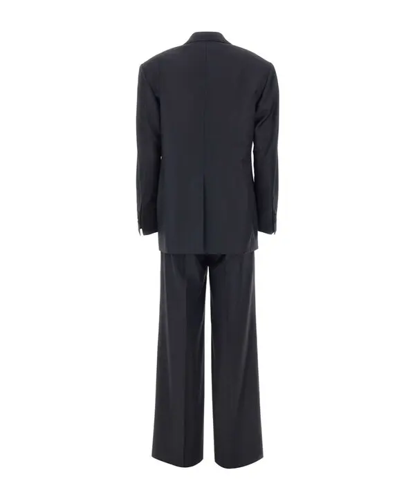 Tagliatore Pinstripe Double-breasted Suit - Black