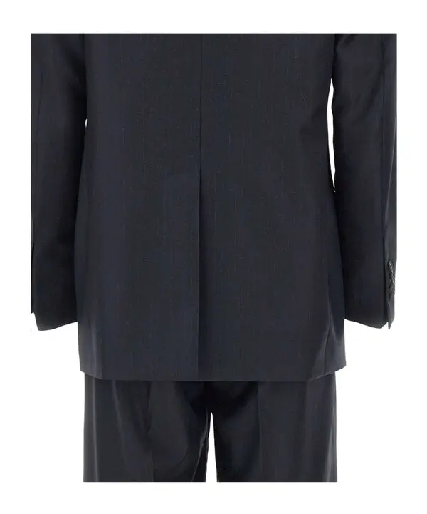 Tagliatore Pinstripe Double-breasted Suit - Black