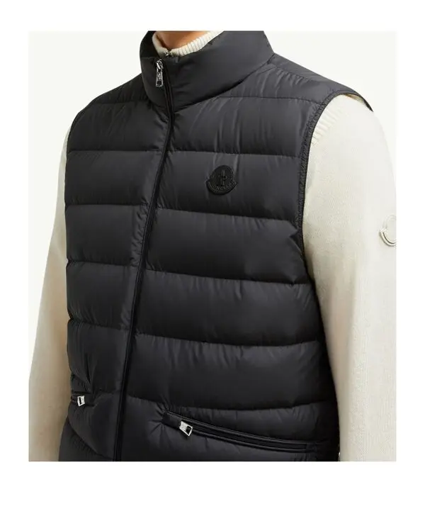 Moncler Lechtal Zip-up Padded Gilet - Black