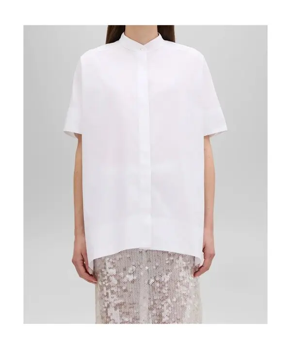 Aspesi Long-sleeved Shirt With Lapels And Button Fastening - White