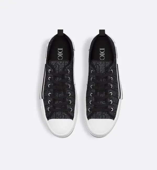 Dior B23 League Low-top Sneakers In Oblique Jacquard - Black