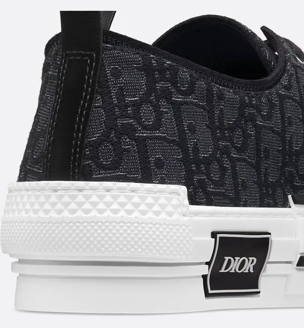 Dior B23 League Low-top Sneakers In Oblique Jacquard - Black