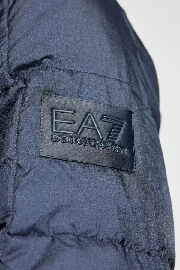 EA7 Padded Hooded Jacket - Navy Blue