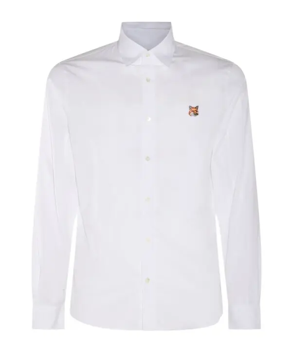 Maison Kitsuné Fox Head Patch Long-sleeved Shirt