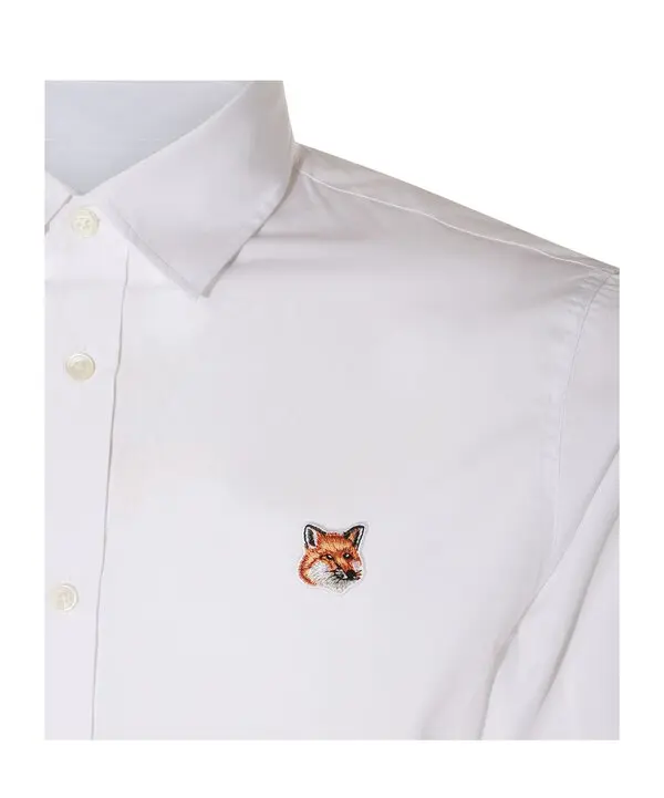 Maison Kitsuné Fox Head Patch Long-sleeved Shirt