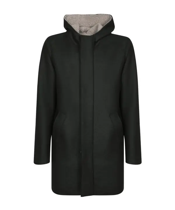Harris Wharf London Bouclé Wool Parka Coat