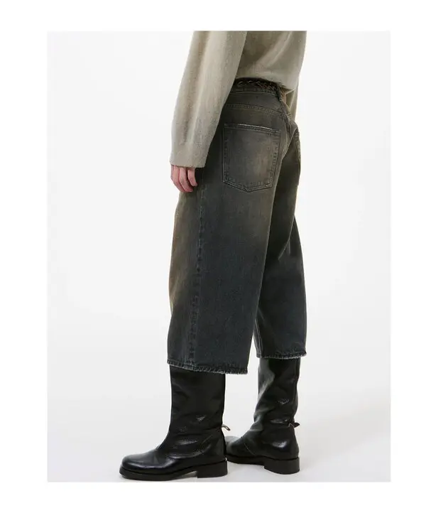 Our Legacy Capri Wide-leg Denim Shorts