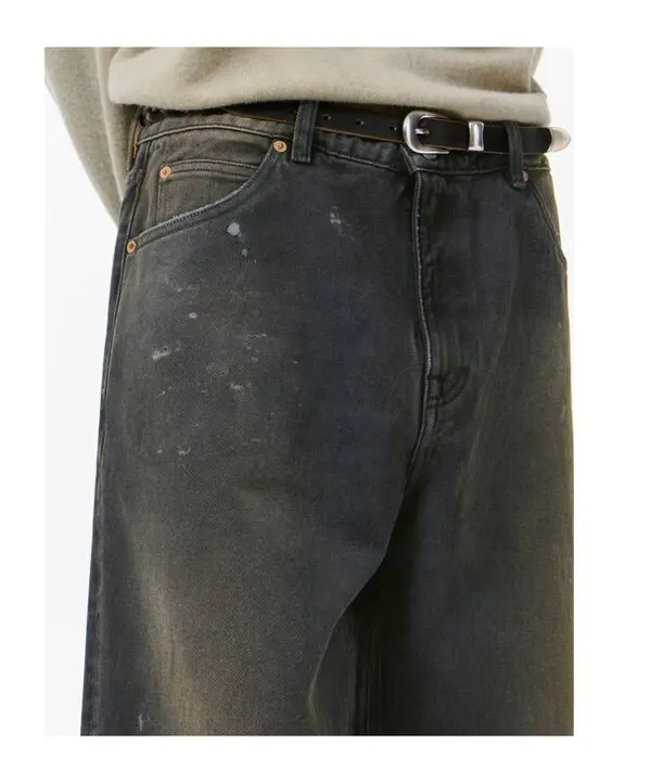 Our Legacy Capri Wide-leg Denim Shorts