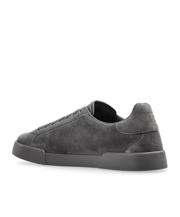 Dolce & Gabbana Portofino Logo Perforated Sneakers - Black