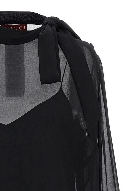 Gucci Layered Sheer Detailed Blouse