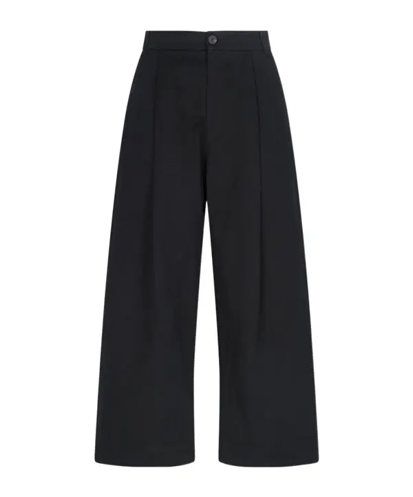 Studio Nicholson Sorte High-waisted Wide-leg Trousers - Black