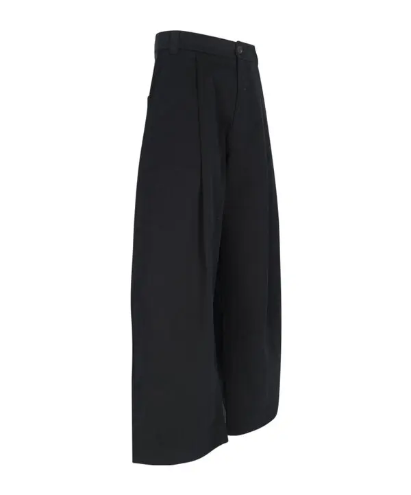 Studio Nicholson Sorte High-waisted Wide-leg Trousers - Black