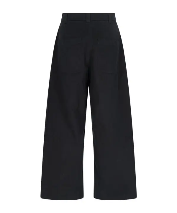 Studio Nicholson Sorte High-waisted Wide-leg Trousers - Black