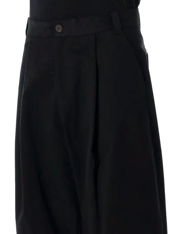 Studio Nicholson Sorte High-waisted Wide-leg Trousers