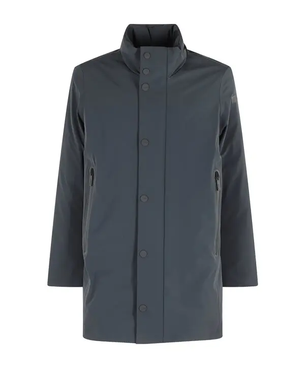 RRD Button-fastening Logo-plaque Coat - Black