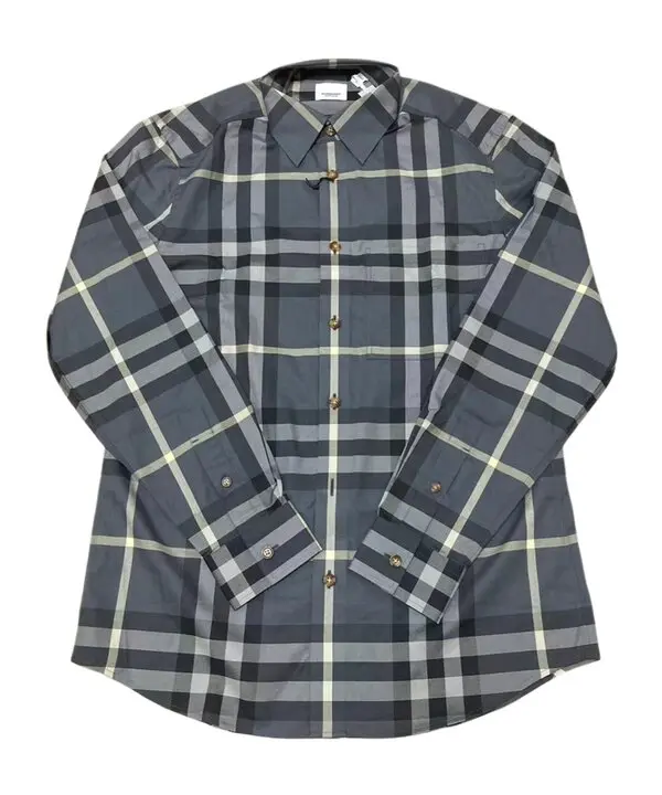 Burberry Checkered Shirt - Gray