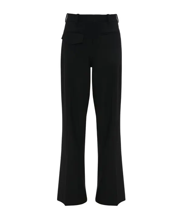 Victoria Beckham Freshly Cut Wool Back Casual Pants - Black