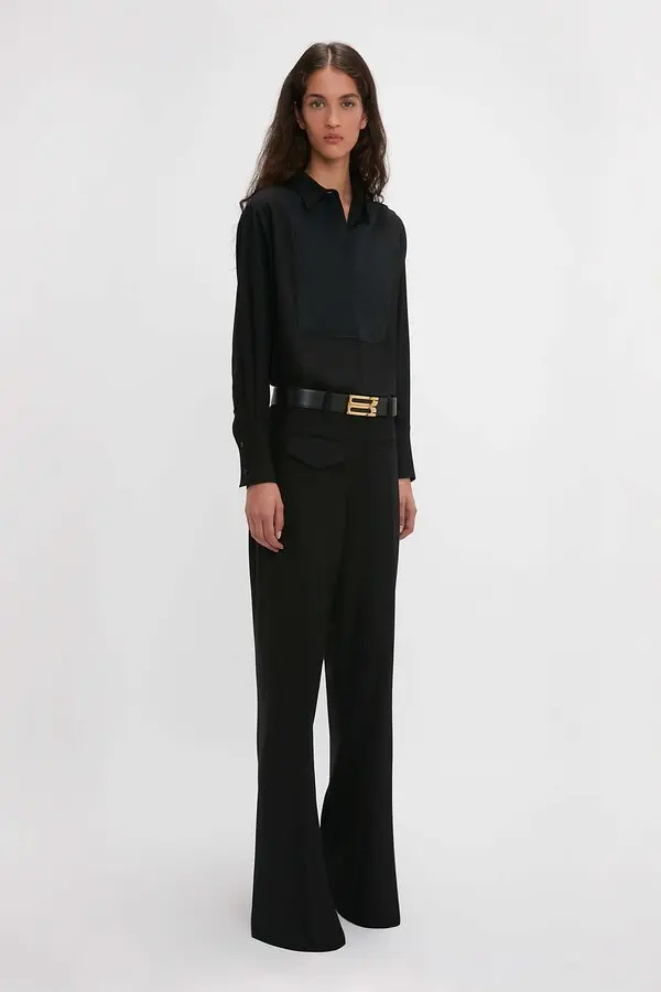 Victoria Beckham Wool Blend Casual Pants
