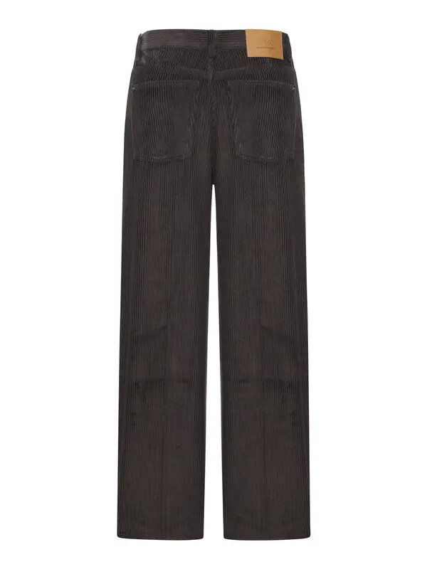 AMI Paris Wide-leg Corduroy Trousers