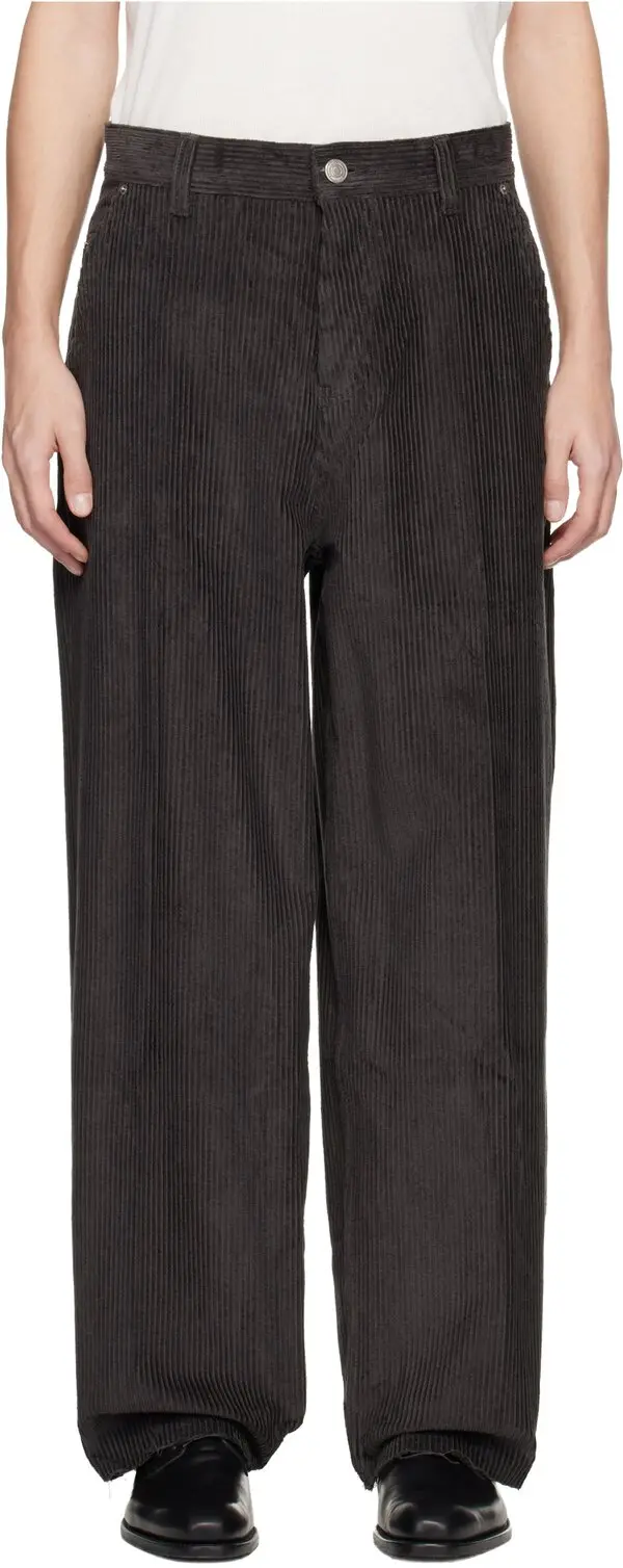 AMI Paris Wide-leg Corduroy Trousers