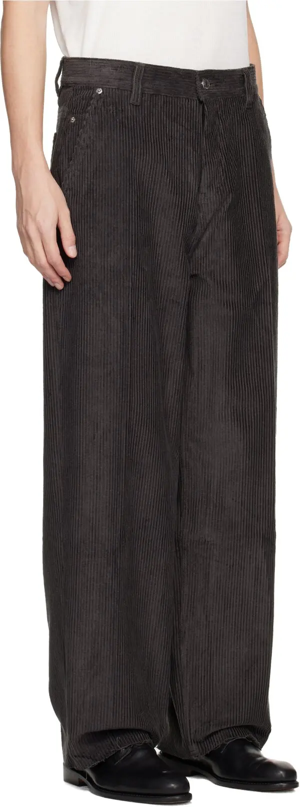 AMI Paris Wide-leg Corduroy Trousers
