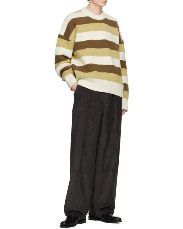 AMI Paris Wide-leg Corduroy Trousers