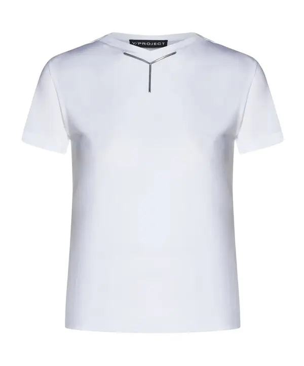 Y/project Detailed Crewneck T-shirt - White