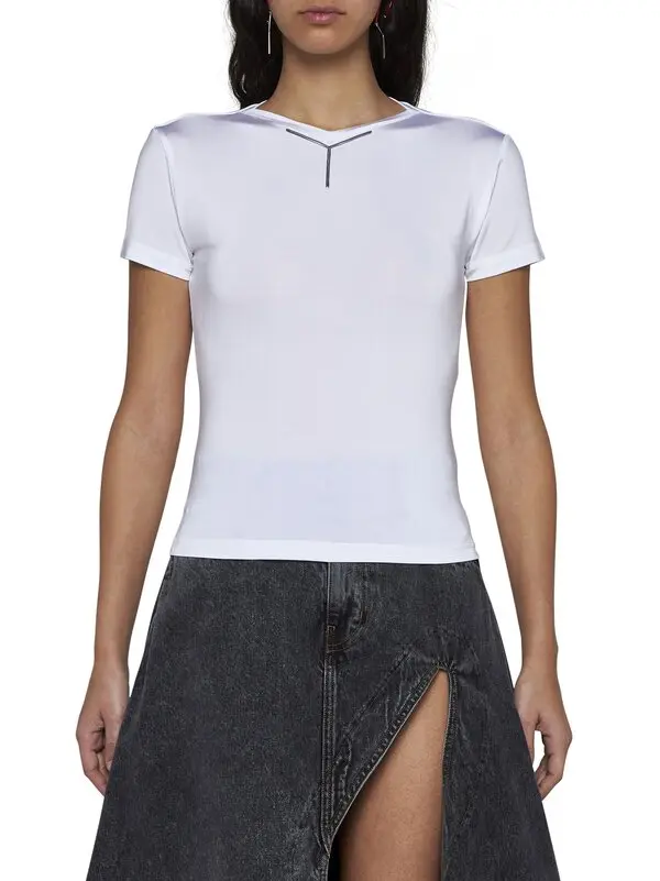 Y/project Detailed Crewneck T-shirt - White