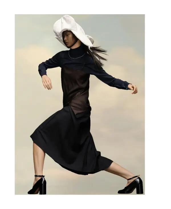 MAISON MARGIELA Panelled Midi Strap Dress