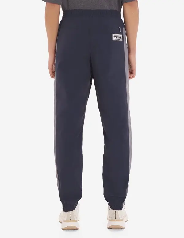 Maison Kitsuné Colour-block Tapered Track Pants - Black