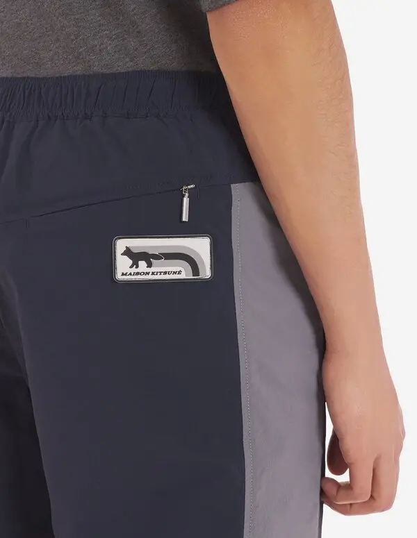 Maison Kitsuné Colour-block Tapered Track Pants - Black