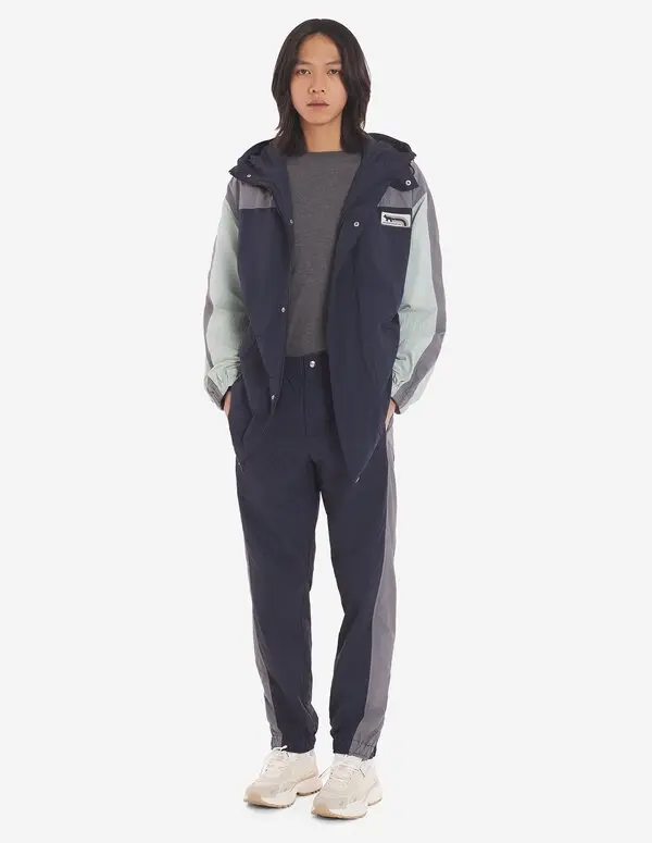 Maison Kitsuné Colour-block Tapered Track Pants - Black