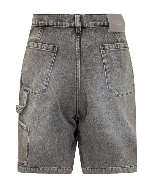A-COLD-WALL* Logo Denim Shorts - Gray