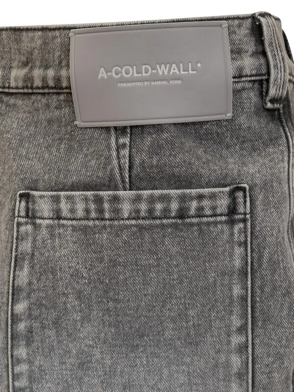 A-COLD-WALL* Logo Denim Shorts - Gray