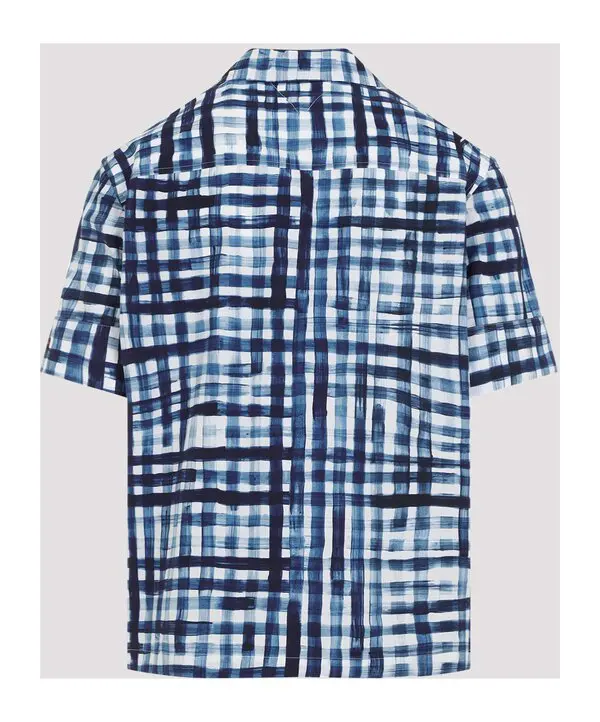 Bottega Veneta Short-sleeved Check Patterned Shirt