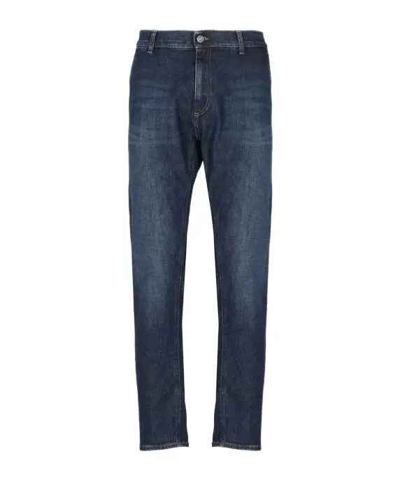 DONDUP Belted Five-pocket Jeans - Blue