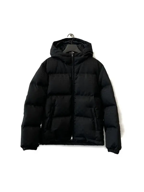 Gucci Monogrammed Zip-up Puffer Jacket With Hood