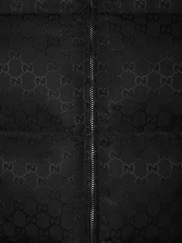 Gucci Monogrammed Zip-up Puffer Jacket With Hood